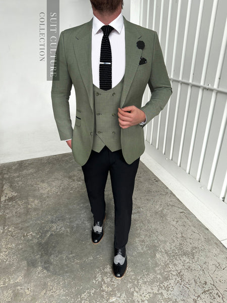 Geneva DB Black Split - 3 Piece - – Suit Culture
